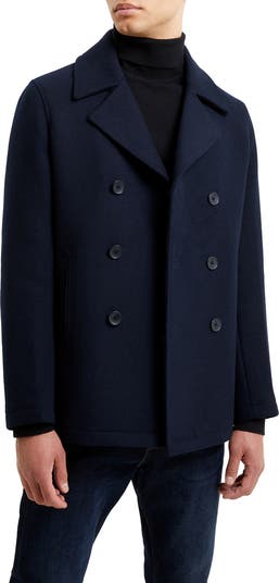 French Connection Check Plaid Double Breasted Overcoat | Nordstrom