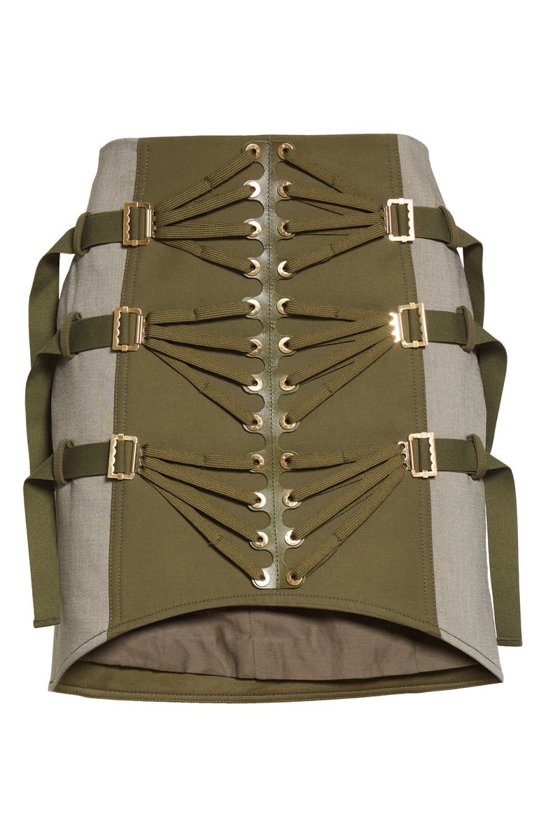 Dion Lee Laced Slider Cotton Blend Miniskirt | Nordstromrack