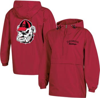 Champion Women's Champion Red Georgia Bulldogs Packable Half-Zip Light ...