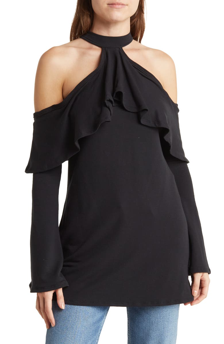 GO COUTURE Ruffle Choker Top | Nordstromrack