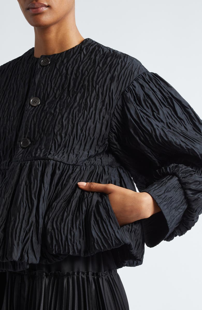 Noir Kei Ninomiya Floating Jacquard Peplum Top | Nordstrom