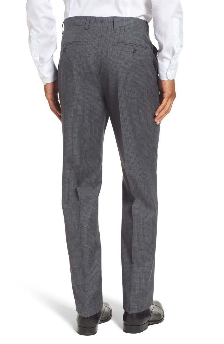 Santorelli Romeo Regular Fit Flat Front Wool Trousers | Nordstrom