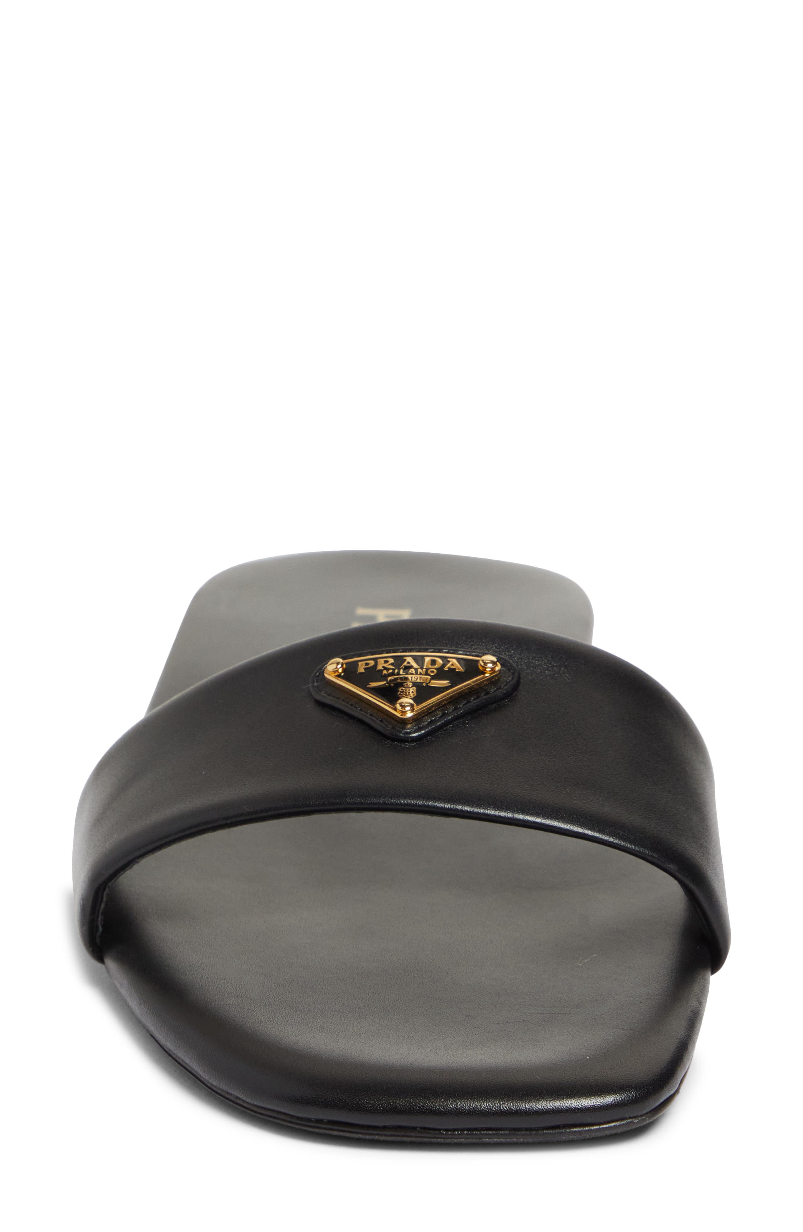Prada Triangle Logo Slide Sandal (Women) | Nordstrom