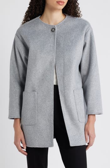 Anne Klein Snap Felt Coat | Nordstrom