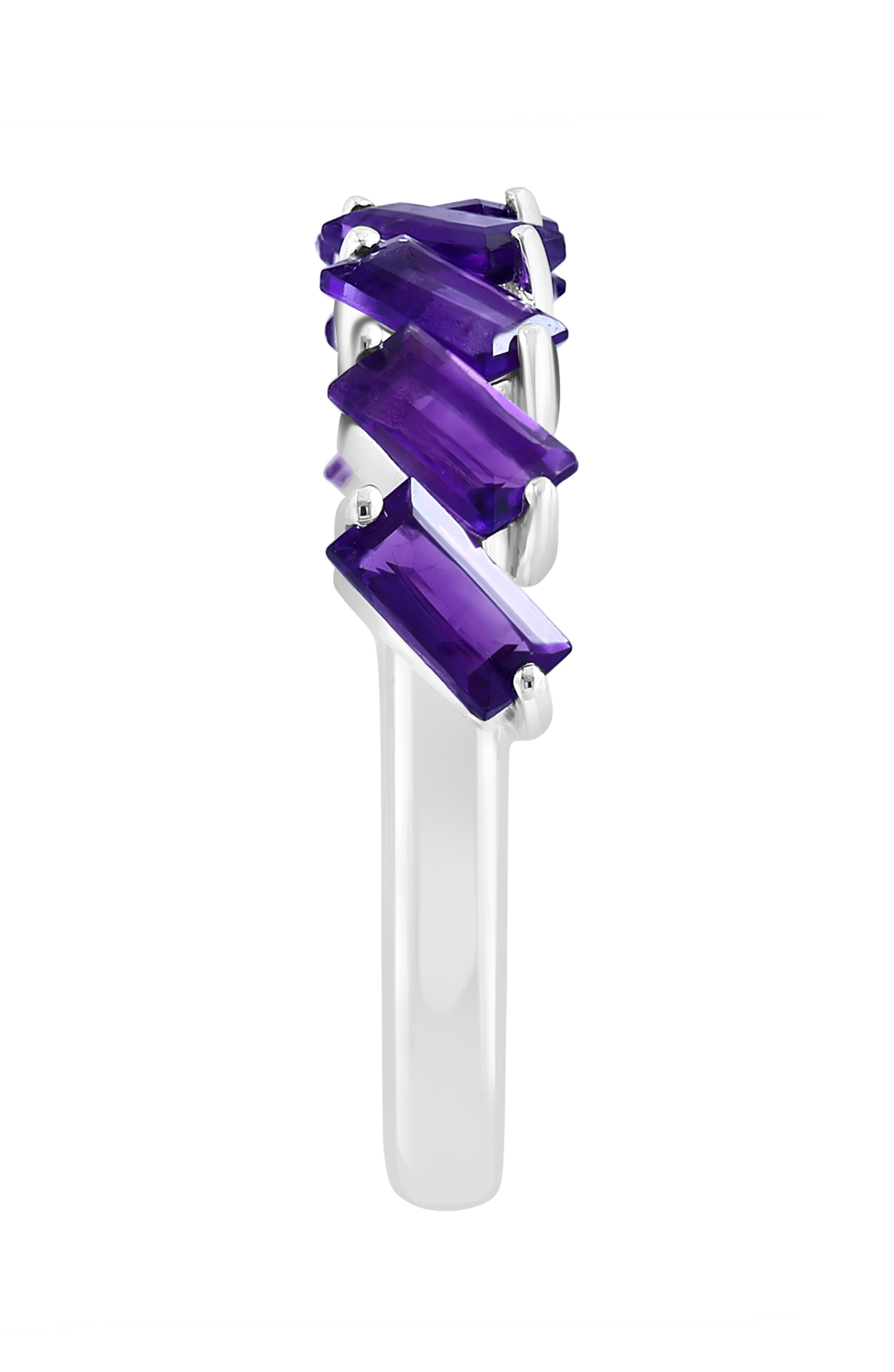 EFFY Purple Amethyst Baguette Stacking Ring | Nordstromrack
