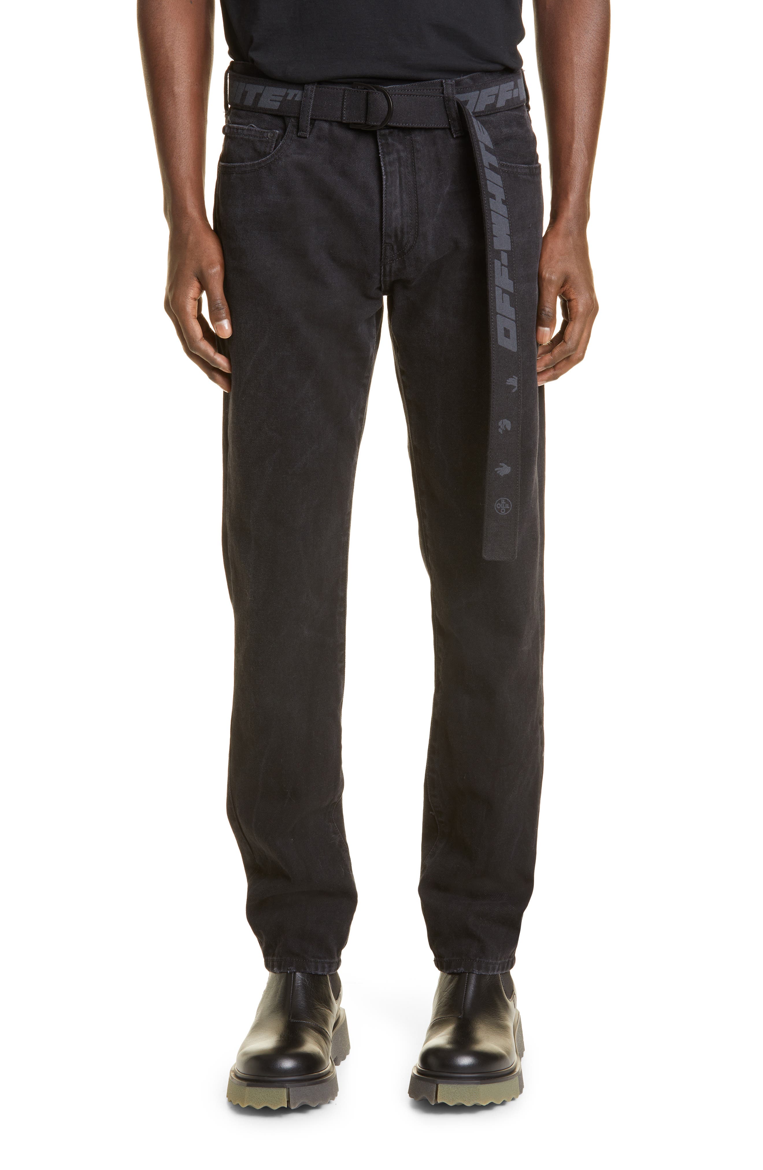 Off-White Belted Skinny Jeans | Nordstromrack