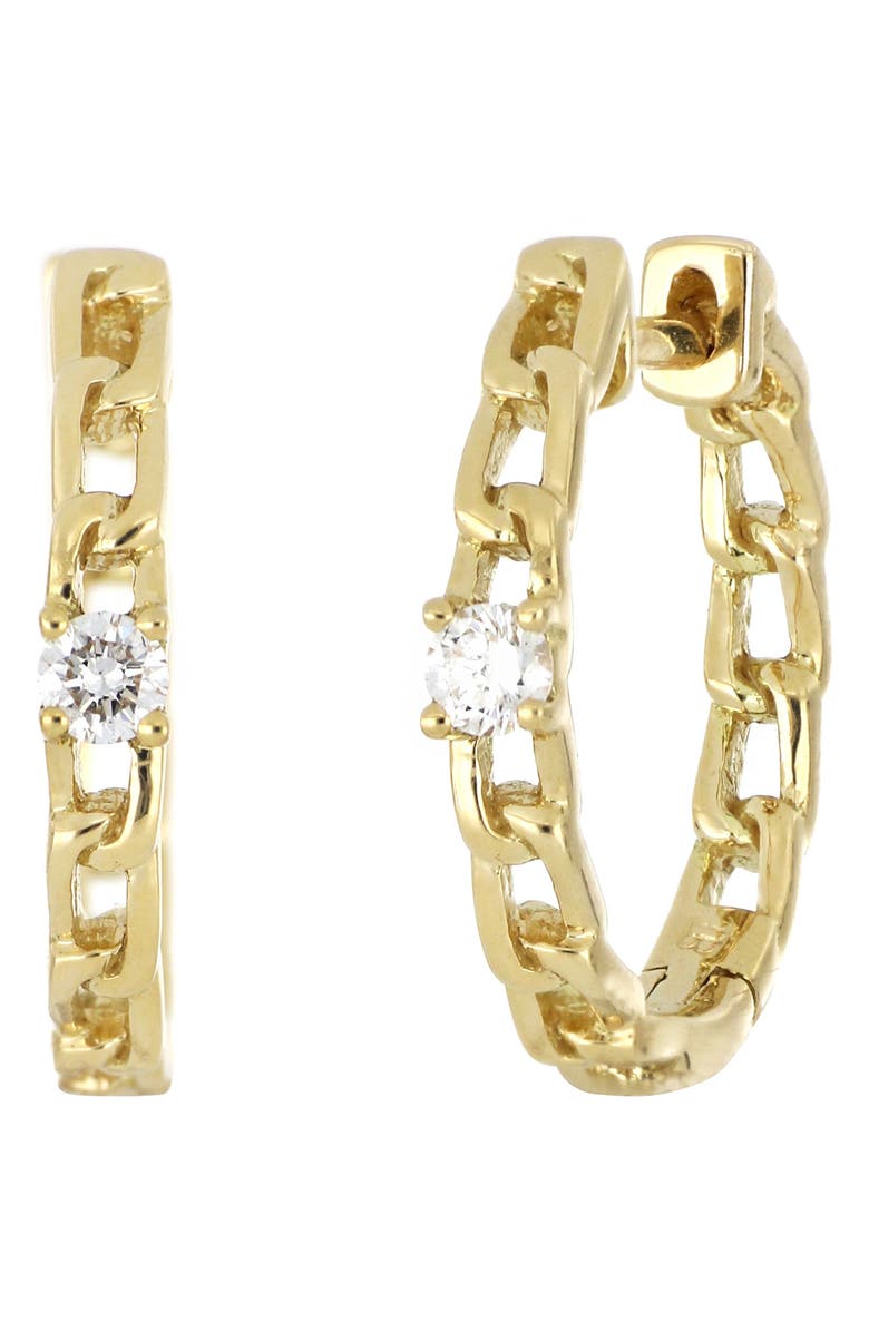 Bony Levy Varda 18K Yellow Gold Diamond Link Hoop Earrings - 0.09 ctw ...