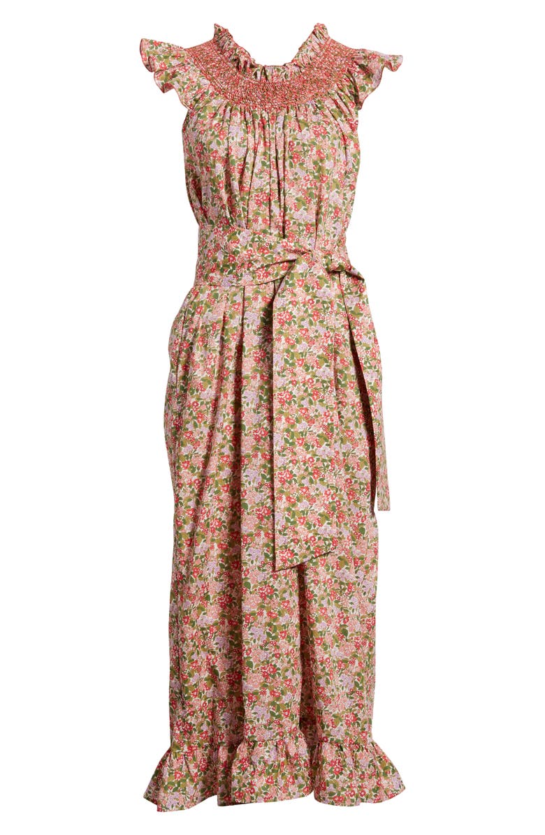 Loretta Caponi x Liberty London Delfina Floral Print Smocked Dress ...