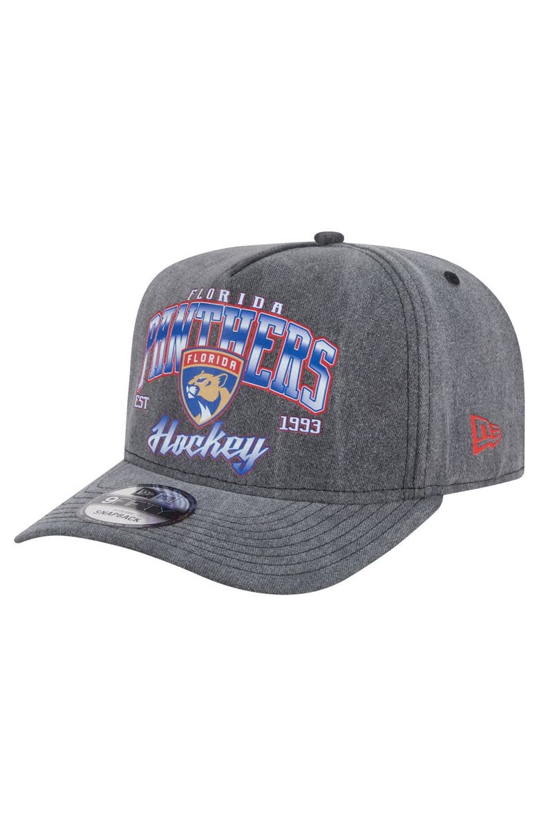 New Era Men's New Era Charcoal Florida Panthers Throwback Washed A ...