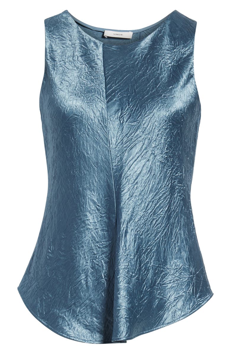 Vince Bias Cut Crinkled Satin Tank | Nordstrom