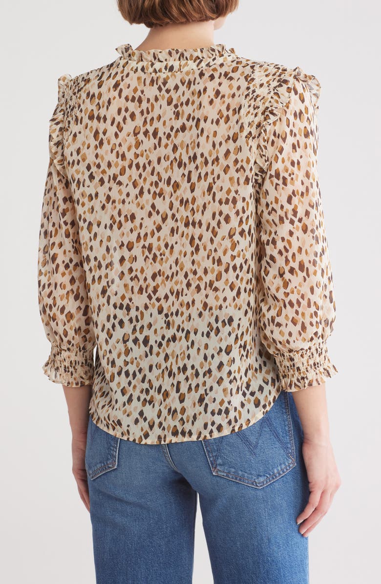 Pleione Ruffle Tie Neck Top | Nordstromrack