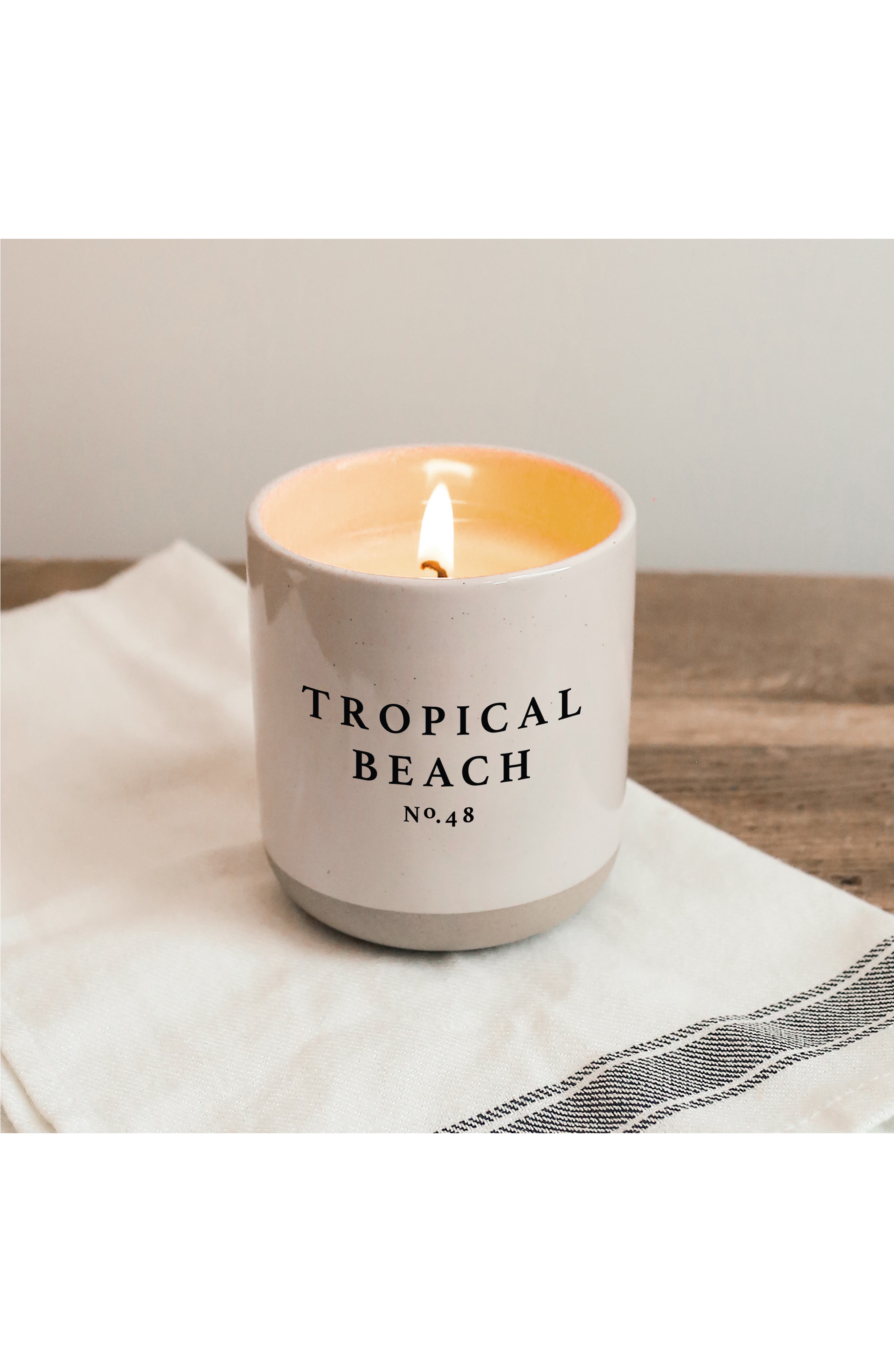 SWEET WATER DECOR Tropical Beach Stoneware Candle - 12 oz. | Nordstromrack