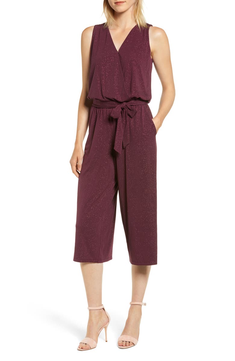 MICHAEL Michael Kors Sparkle Crop Jumpsuit | Nordstrom