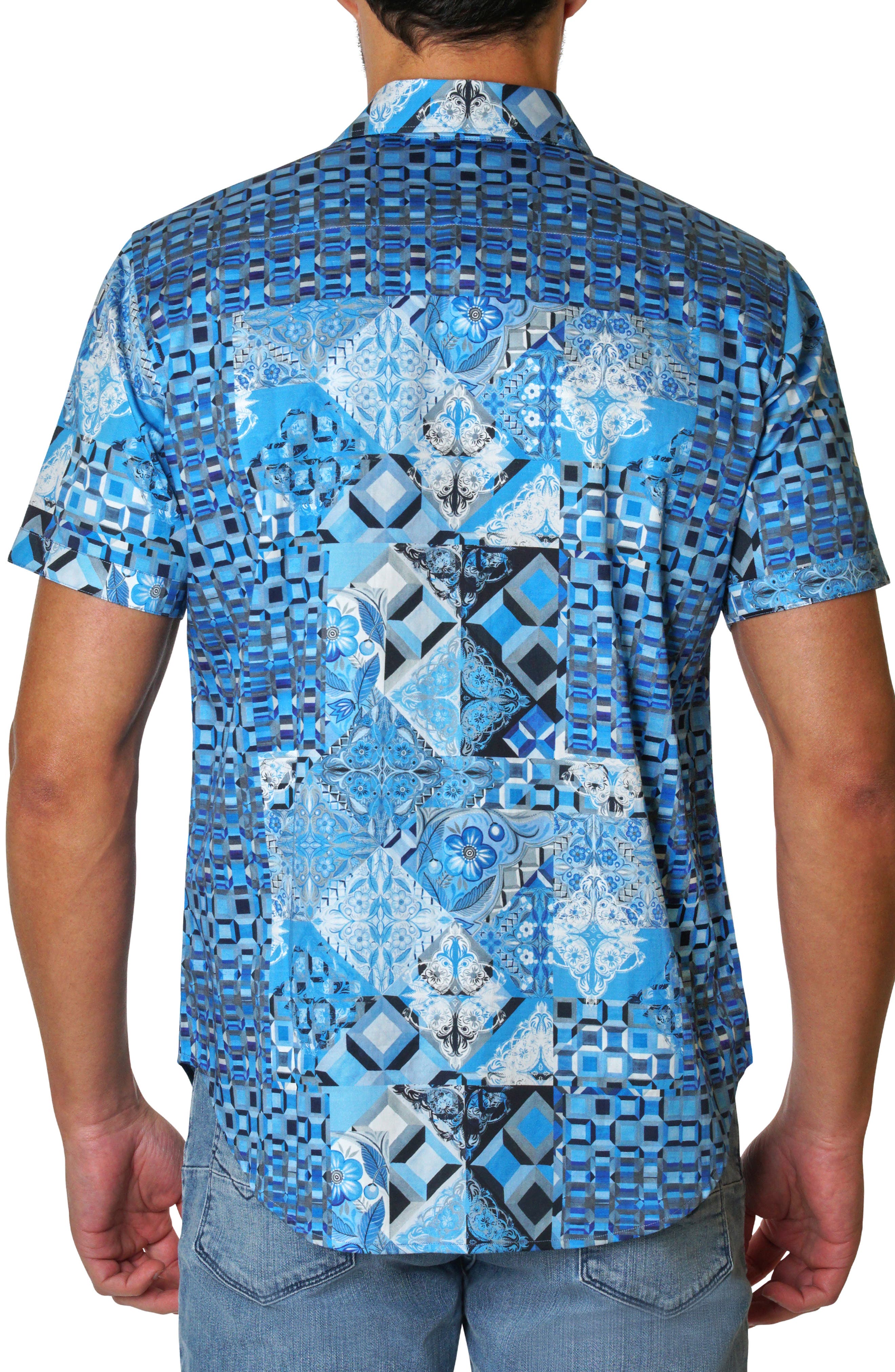 Robert Graham Hayden Short Sleeve Woven Button-Up Shirt | Nordstromrack