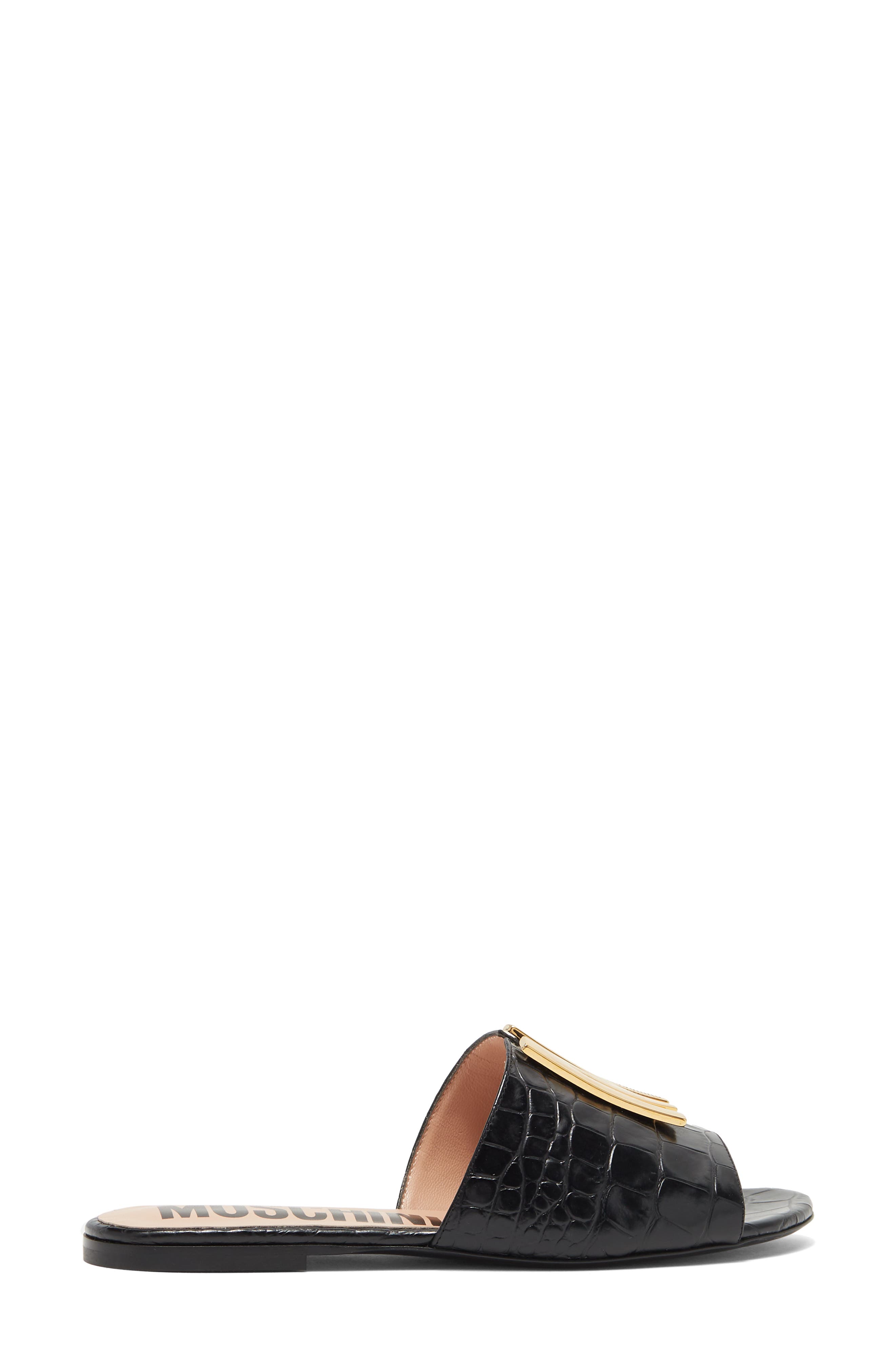 Moschino Croc Embossed 'M' Slide Sandal (Women) | Nordstromrack