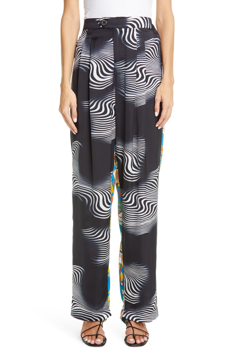Simon Miller Echo High Waist Wide Leg Satin Trousers | Nordstrom