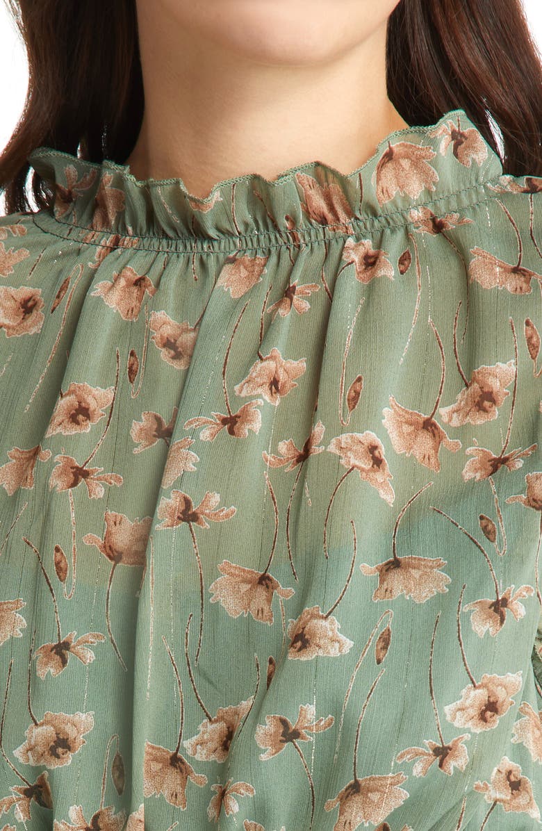Lulus Wild Whims Floral Smocked Waist Midi Dress | Nordstromrack