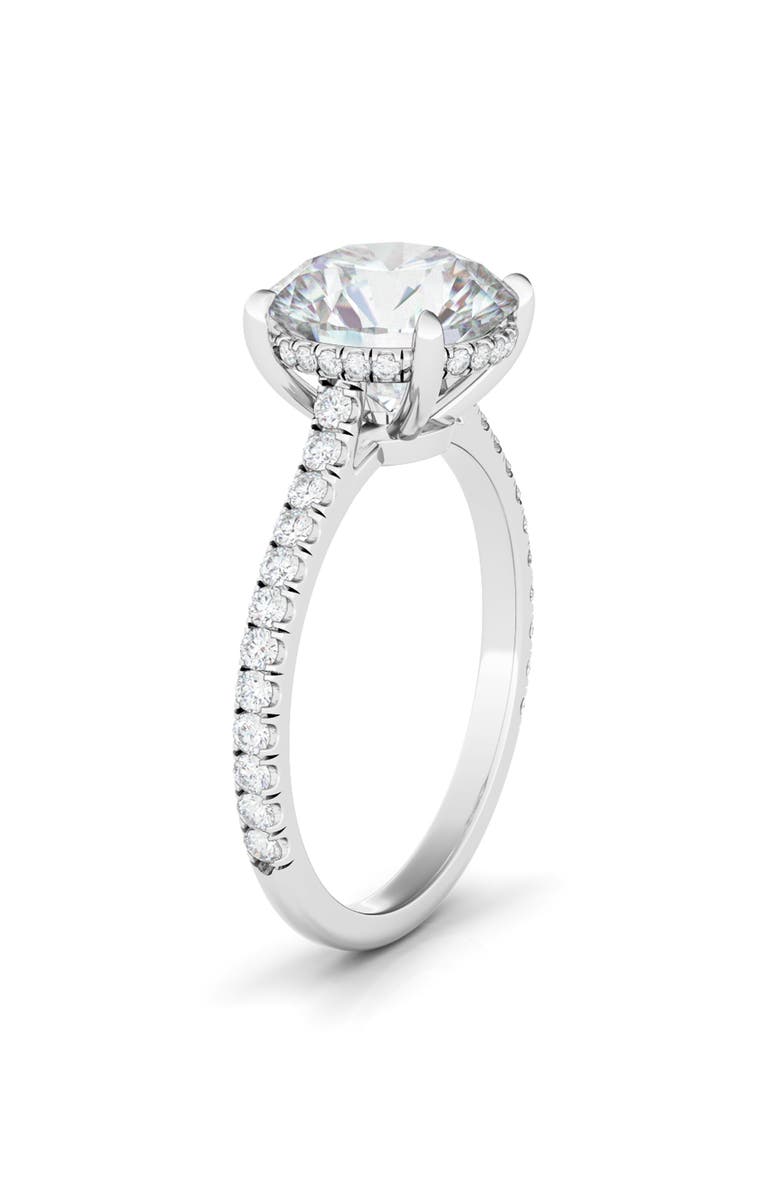 Everyday By HauteCarat Round & Pavé Lab Created Diamond 18K Gold Ring ...
