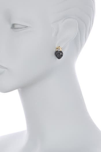 Kate Spade New York stone heart lock stud earrings | Nordstromrack