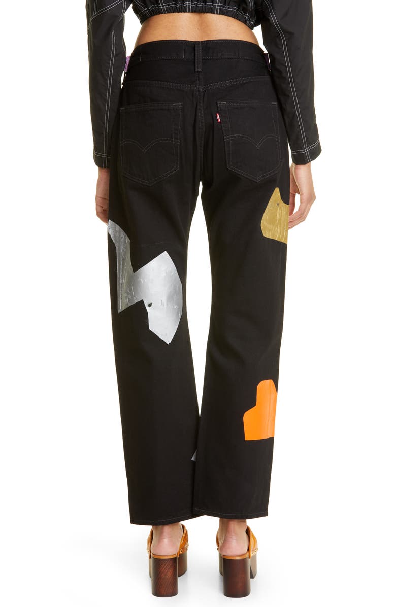 SC103 Peeling Paint Nonstretch Straight Leg Jeans | Nordstrom