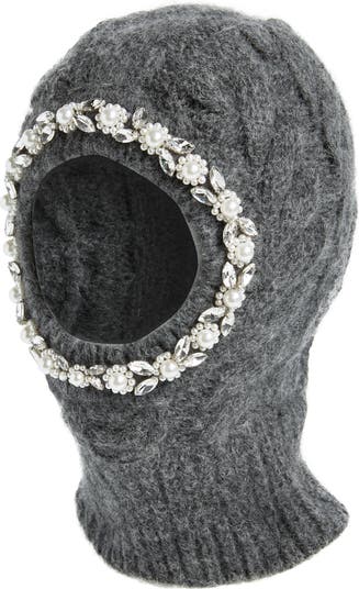 Simone Rocha Crystal & Imitation Pearl Embellished Alpaca & Virgin Wool ...