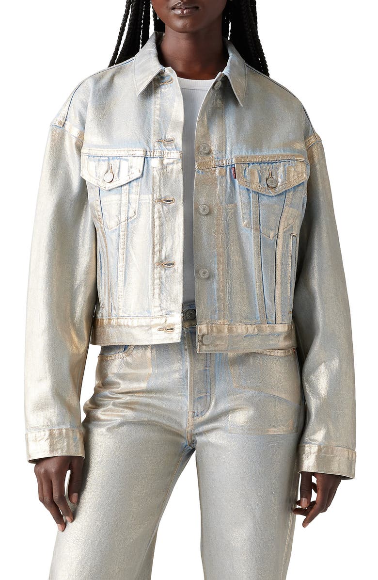 Levi's '90s Metallic Shrunken Denim Trucker Jacket | Nordstromrack