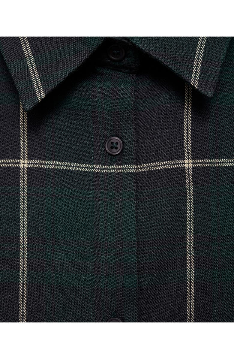 MANGO Check Flannel Pajama Shirt | Nordstrom