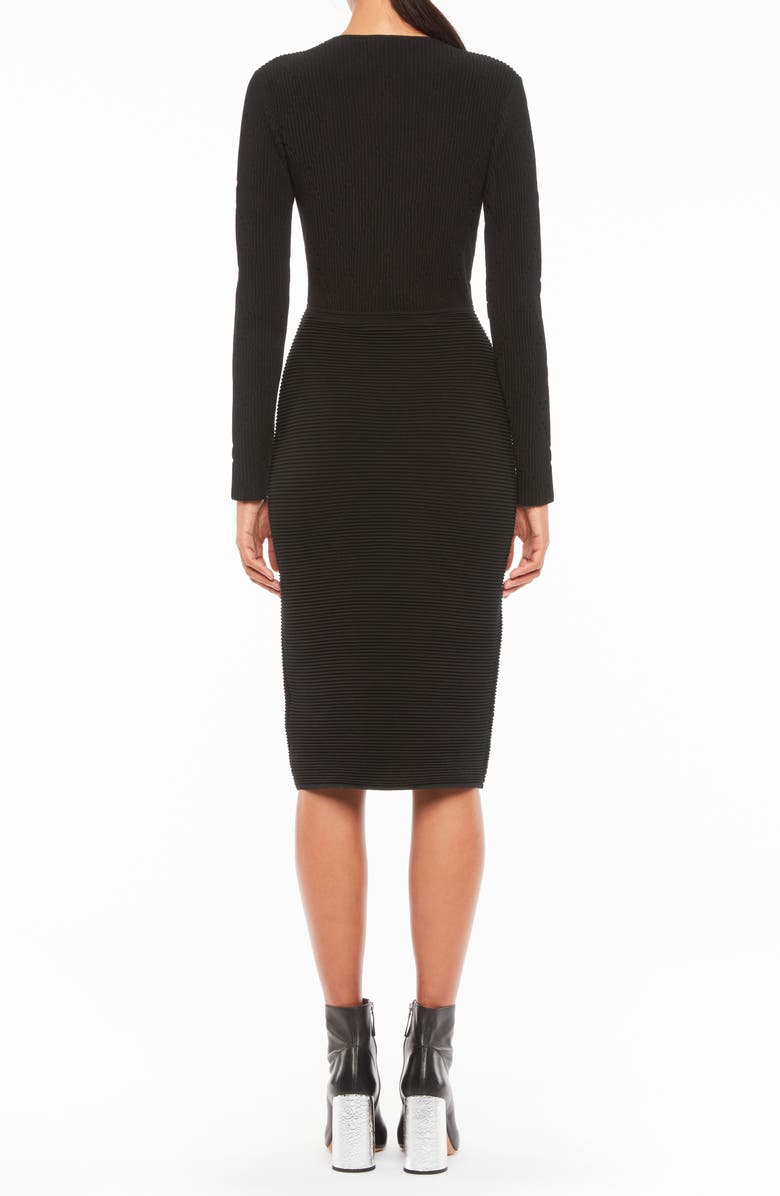 Emporio Armani Ottoman Stitch Long Sleeve Wool Dress | Nordstromrack