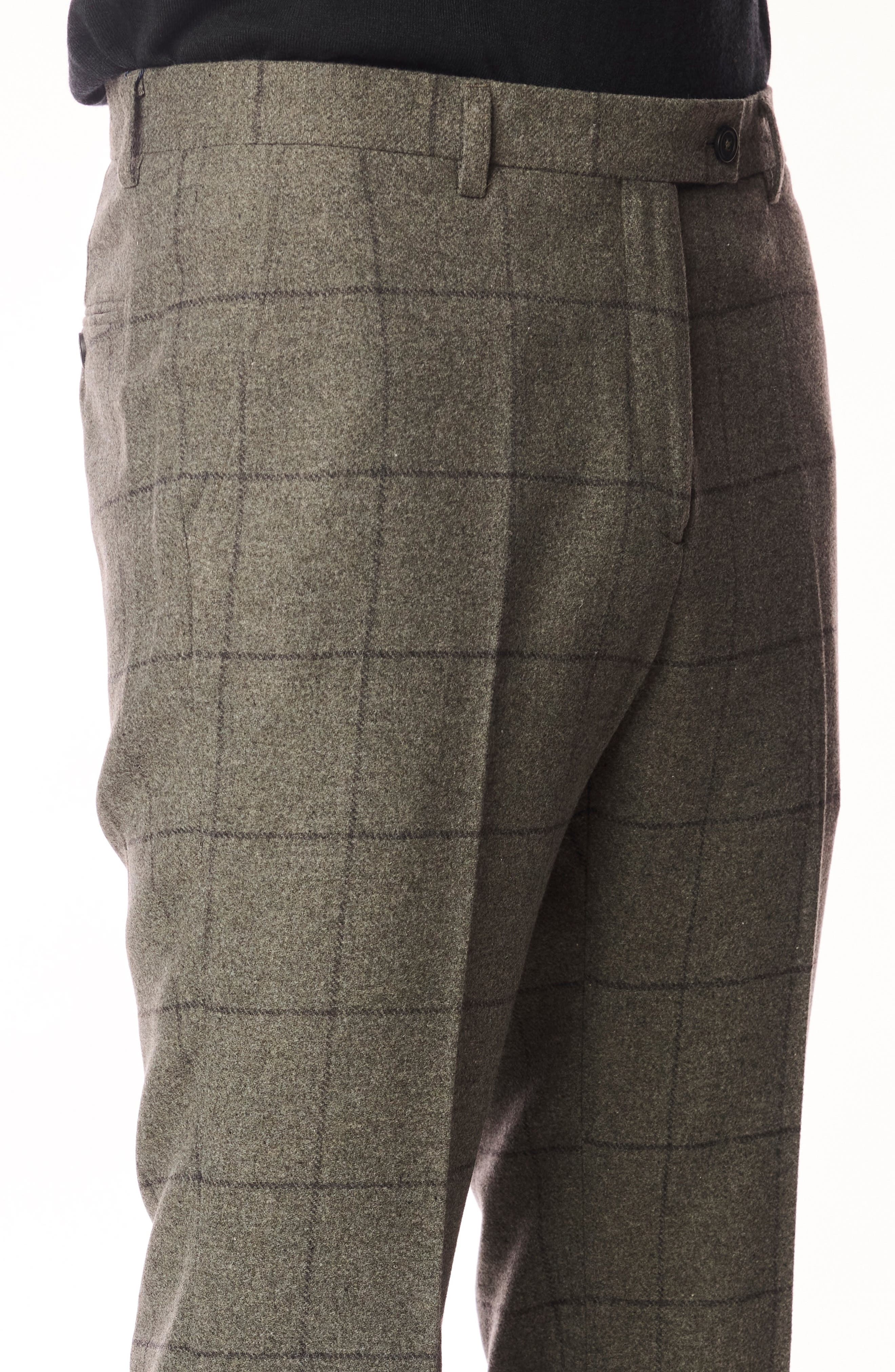 PAISLEY & GRAY Downing Slim Fit Flat Front Windowpane Wool Blend Dress ...