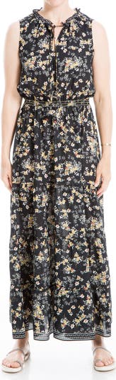 MAX STUDIO Sleeveless Floral Print Maxi Dress | Nordstromrack