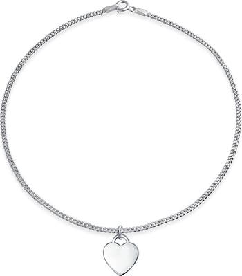 BLING JEWELRY Simlpy Heart Chain Anklet | Nordstromrack