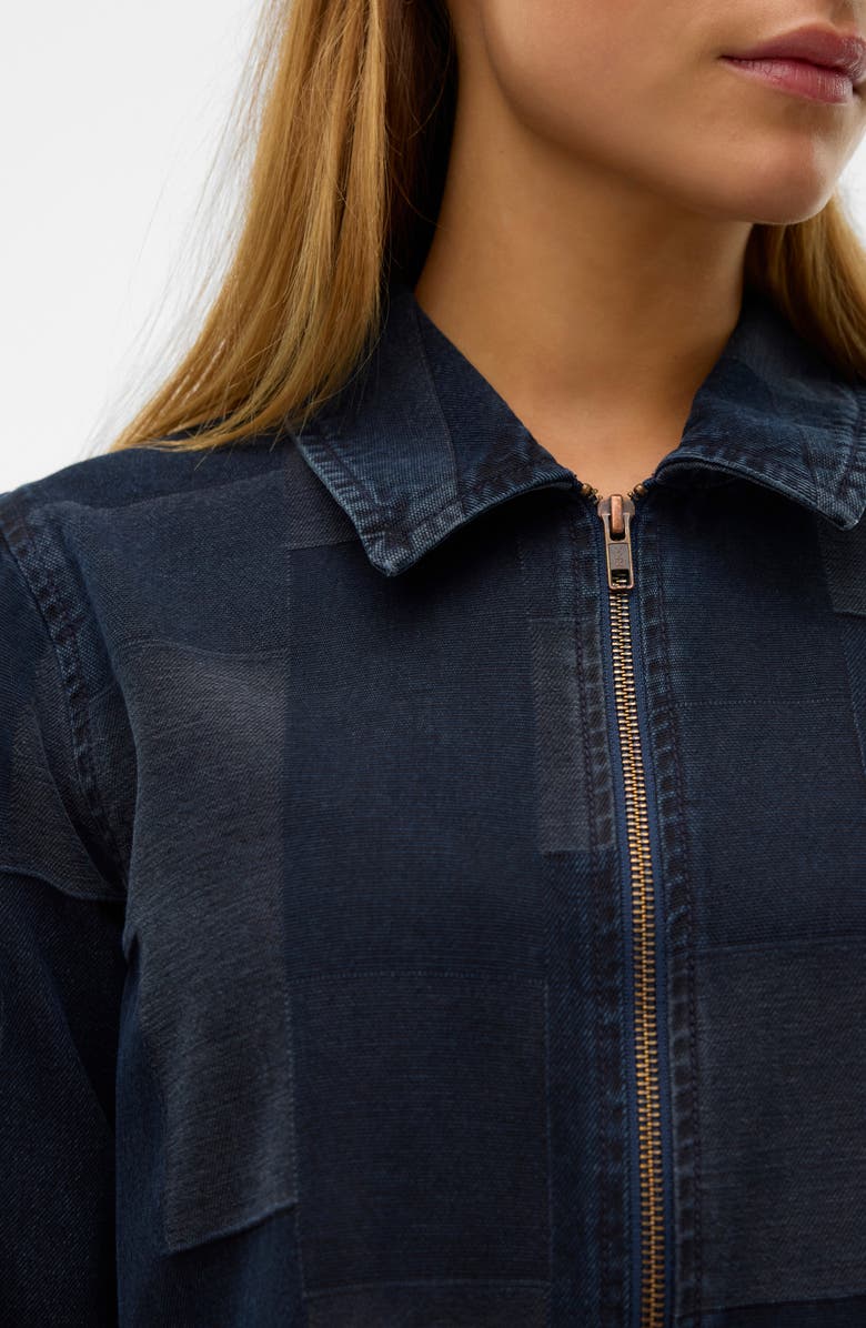 VERO MODA Likka Patchwork Zip Denim Jacket | Nordstromrack