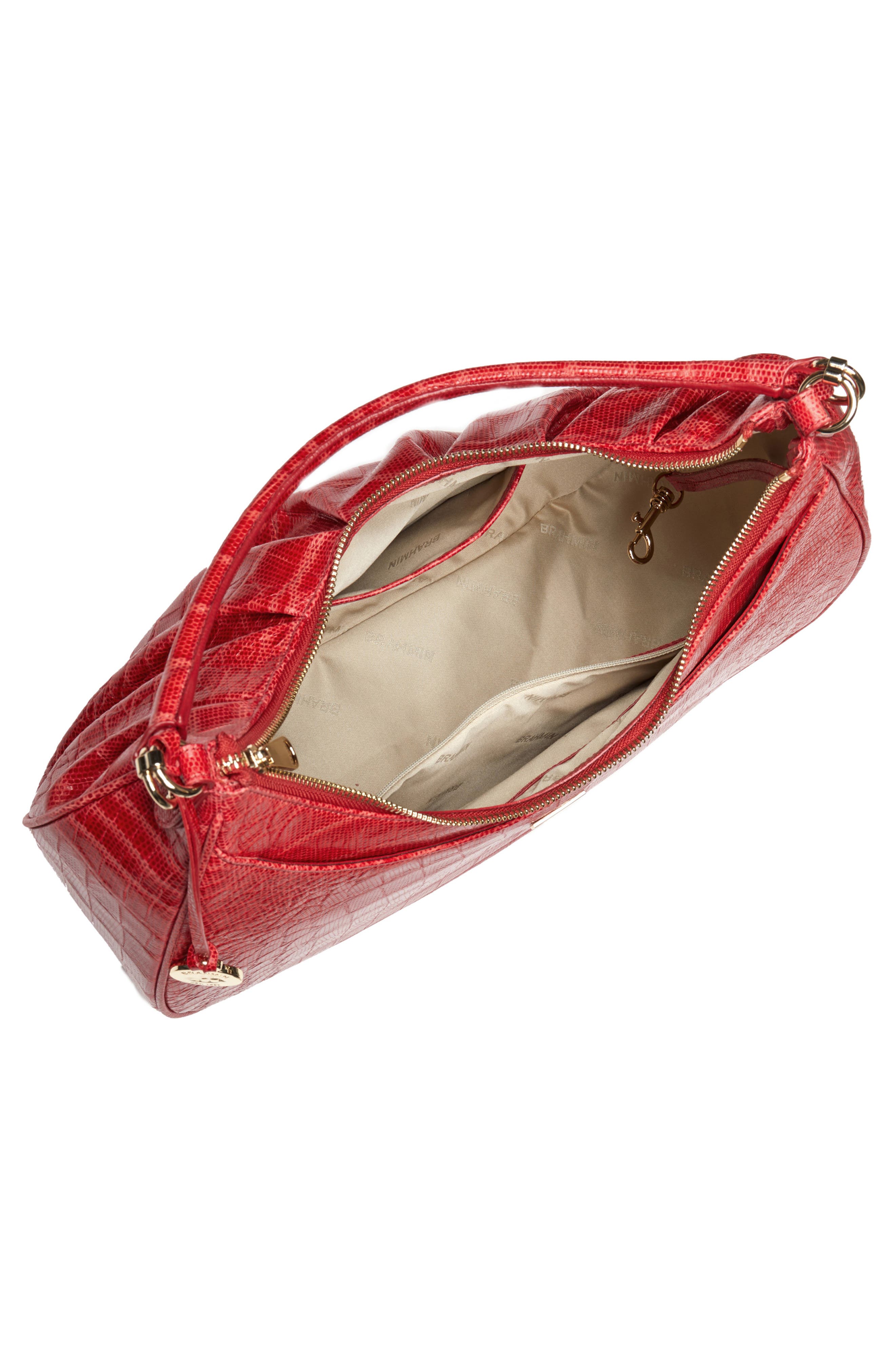 Brahmin Bekka Croc Embossed Leather Shoulder Bag | Nordstrom