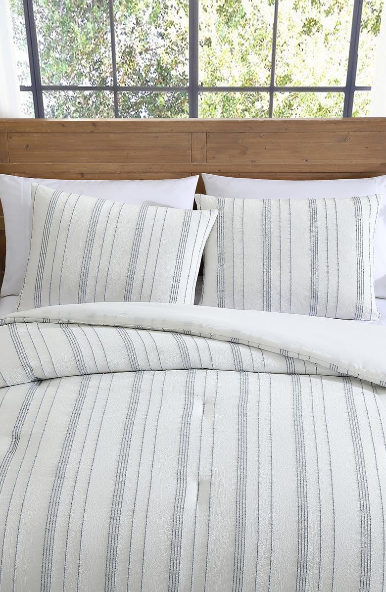 Tahari Mellie Stitch Stripe Cotton 3-Piece Comforter Set | Nordstromrack