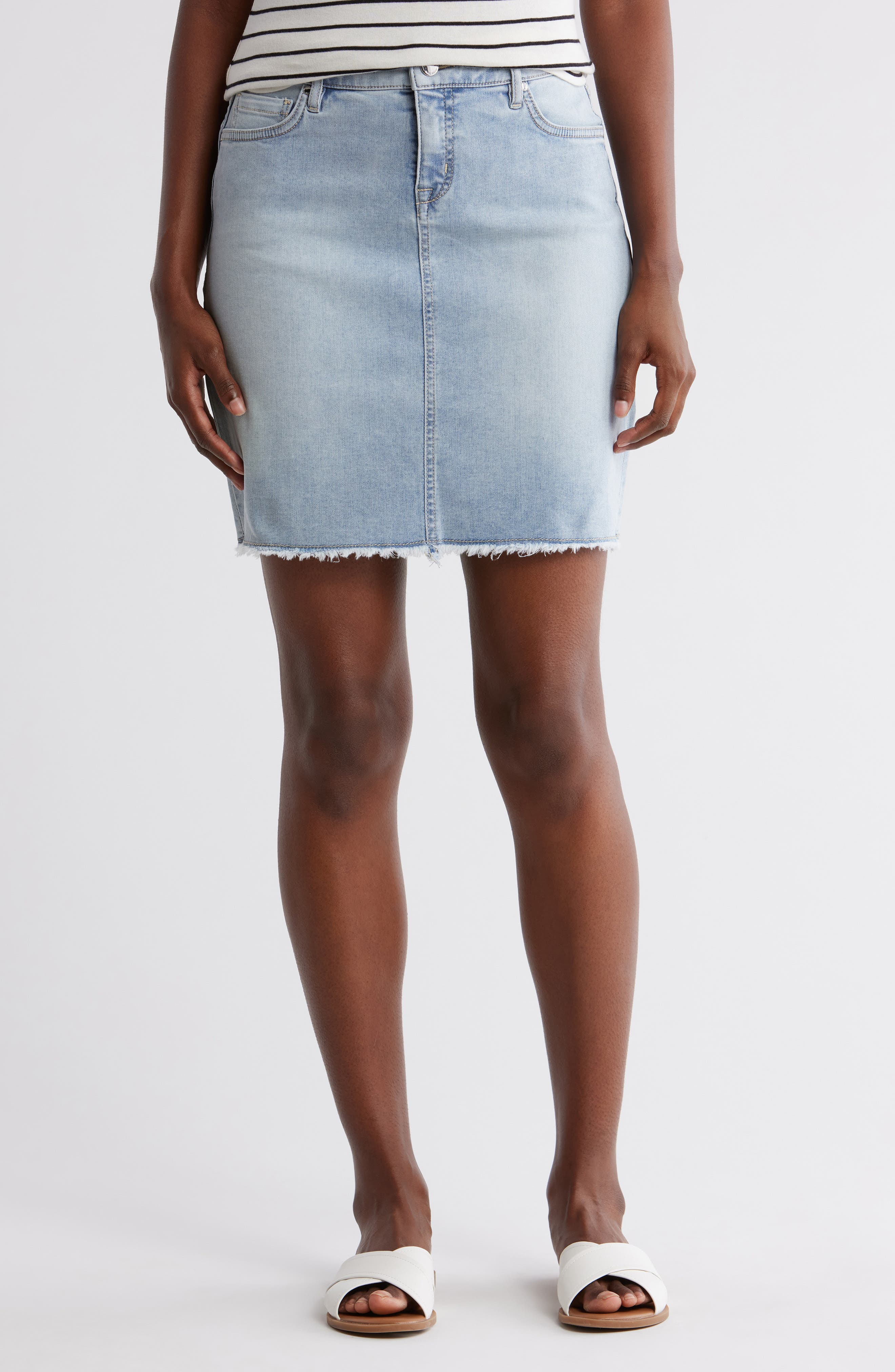 Tommy Bahama Boracay Indigo Raw Edge Denim Skirt | Nordstromrack