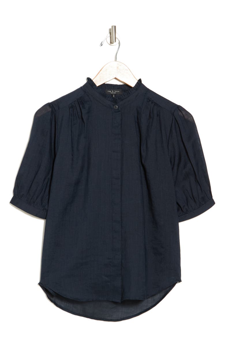 rag & bone Jordan Short Sleeve Button-Up Top | Nordstromrack