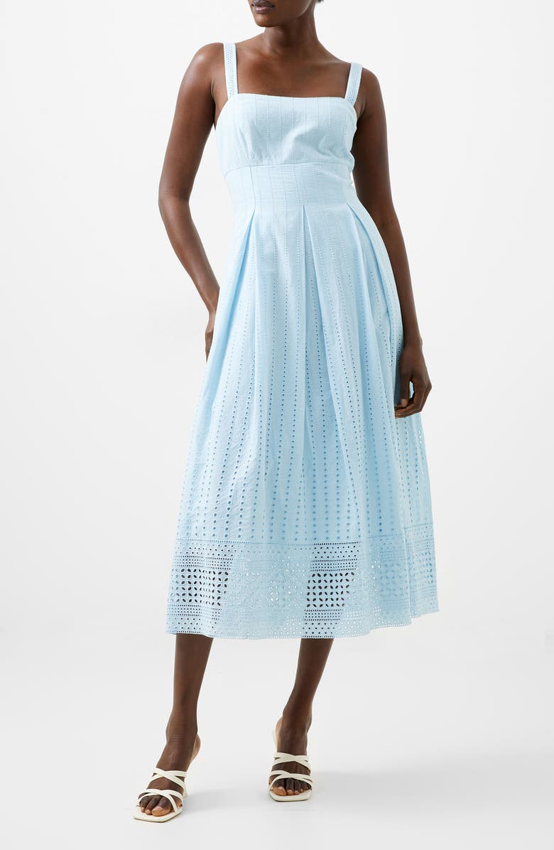 French Connection Abana Biton Broderie Midi Sundress | Nordstromrack