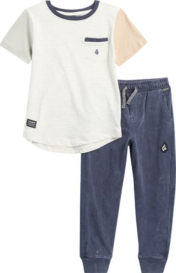 Volcom Kids' Colorblock T-Shirt & Joggers Set | Nordstromrack