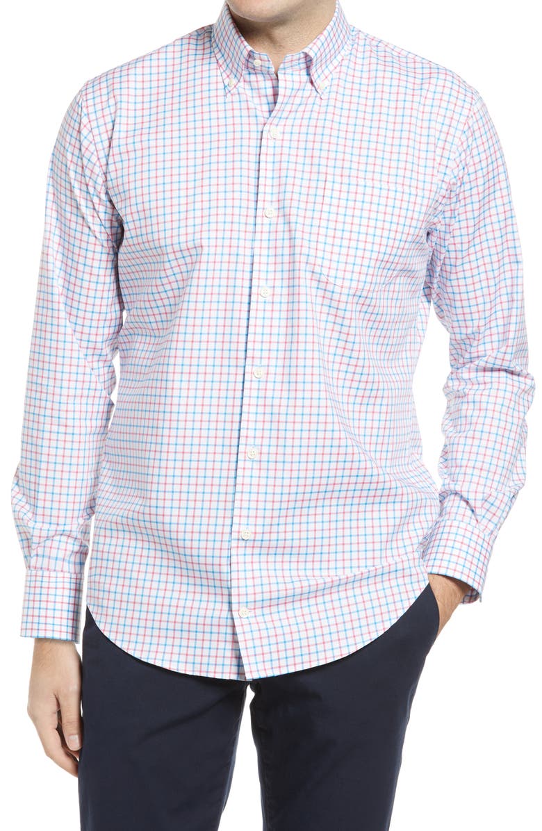 Peter Millar Emory Check Stretch Button-Down Shirt | Nordstromrack