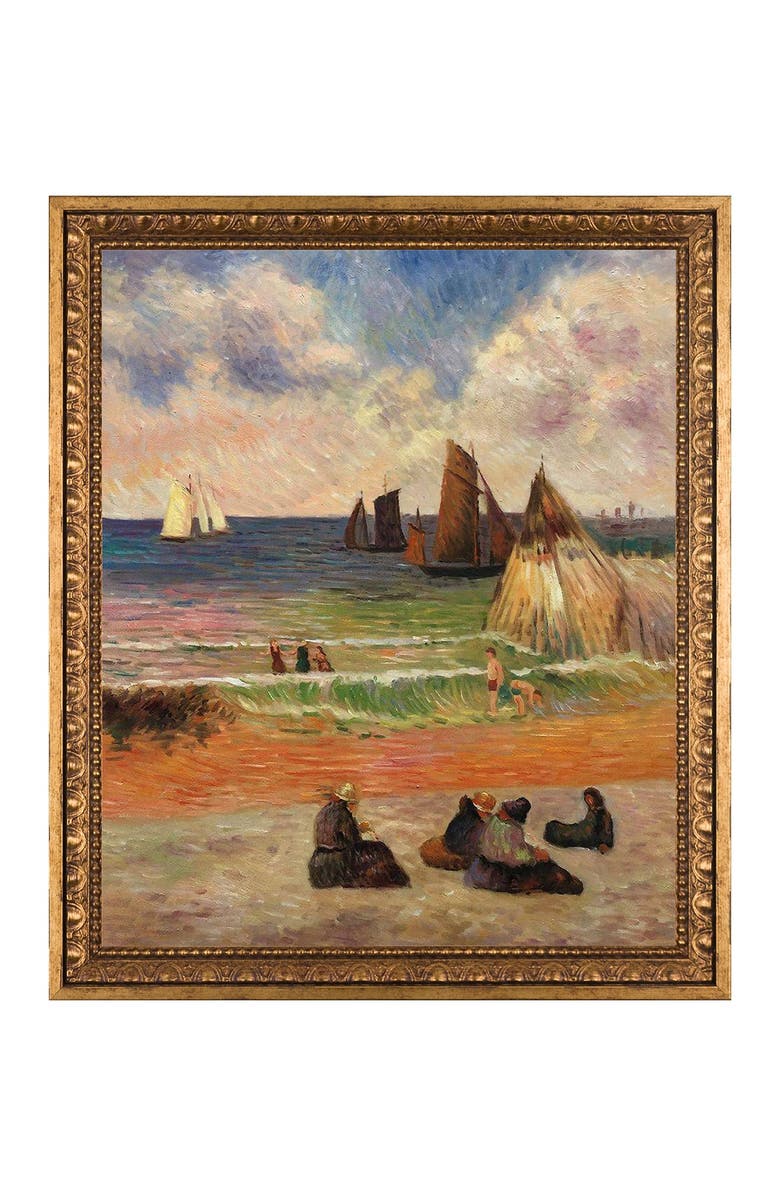 OVERSTOCK ART Bathing, Dieppe, 1885 by Paul Gauguin Framed Canvas ...