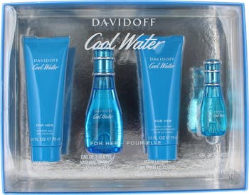 DAVIDOFF COOL WATER Cool Water For Her 4-Piece Fragrance Gift Set ...