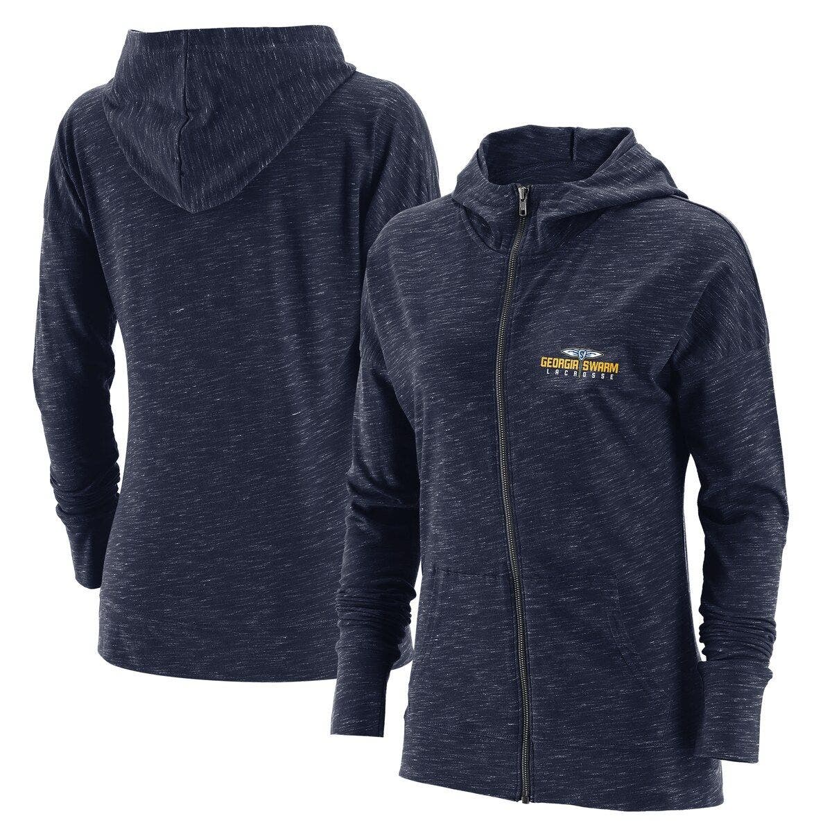 ADPRO Sports Women's Navy Georgia Swarm Primary Logo Full-Zip Hoodie ...