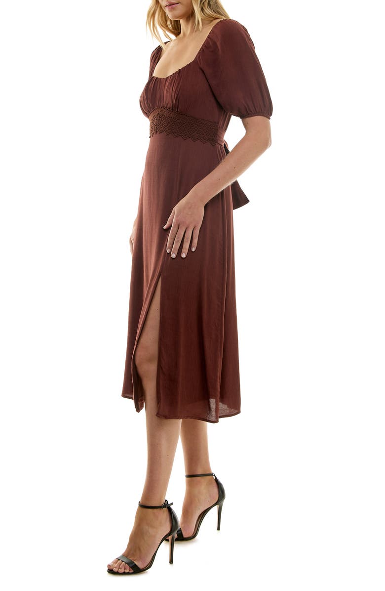 Row A Crochet Trim Fit & Flare Midi Dress | Nordstromrack