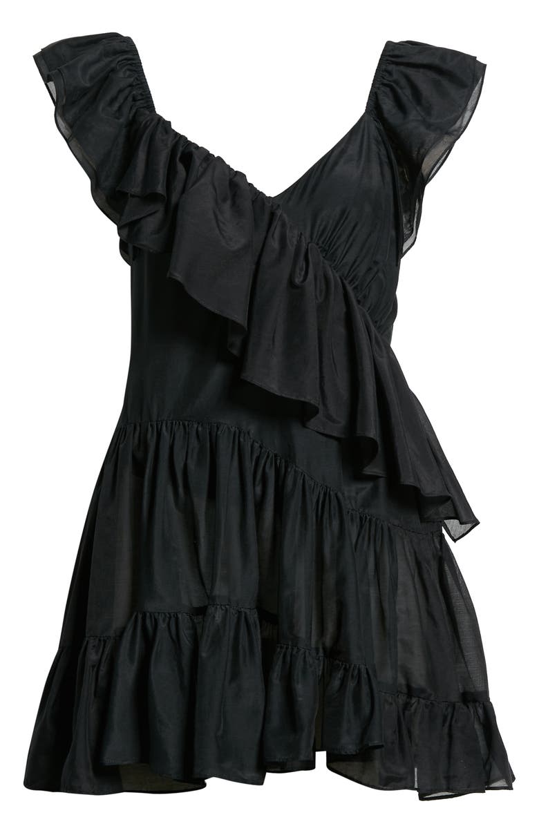 Cinq à Sept Winifred Asymmetric Cap Sleeve Cotton & Silk Dress ...
