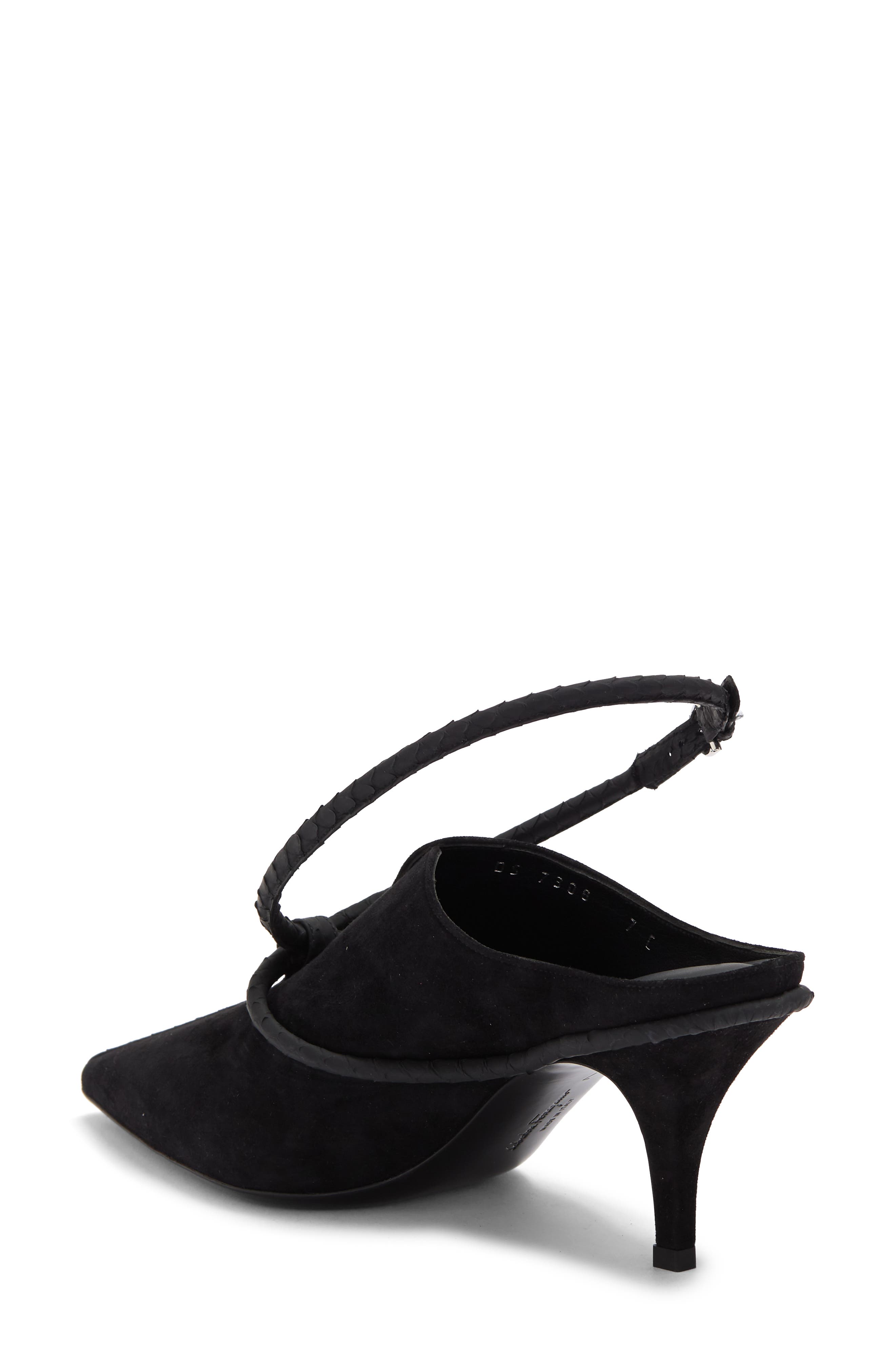 SALVATORE FERRAGAMO SIGNORINA Cygnus Snake-Embossed Leather Slingback ...