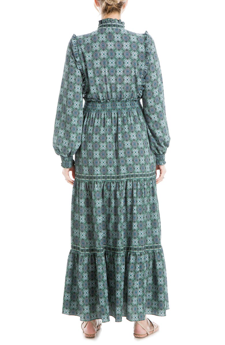 MAX STUDIO Tiered Long Sleeve Maxi Dress | Nordstromrack