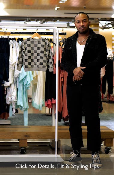 MILES THE LABEL Kids' Checkerboard Fleece Sweatshirt | Nordstrom