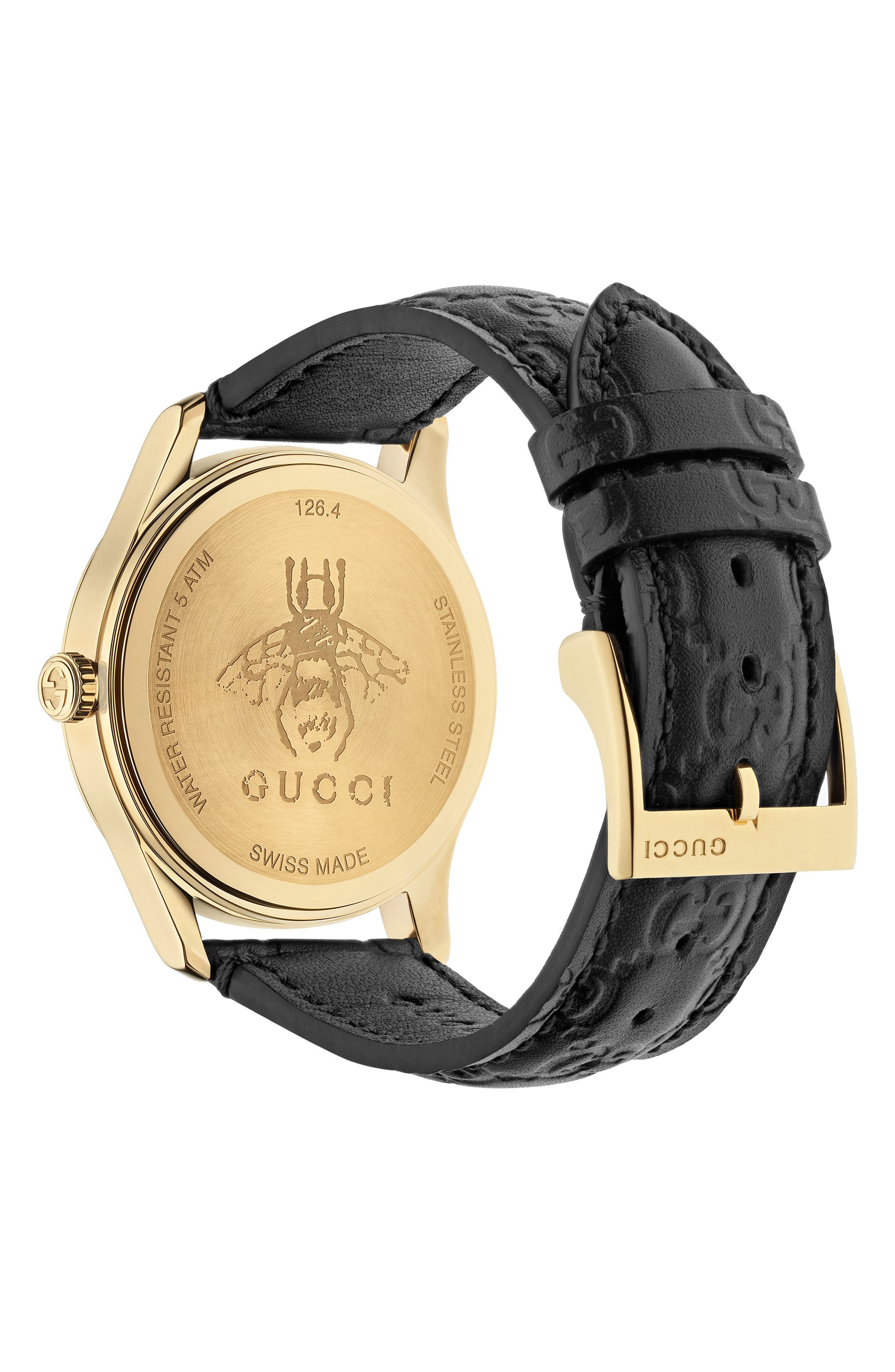 Gucci G-Timeless Leather Strap Watch, 38mm | Nordstrom
