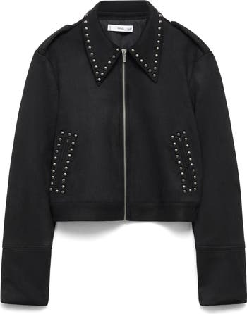 MANGO Studded Jacket | Nordstrom