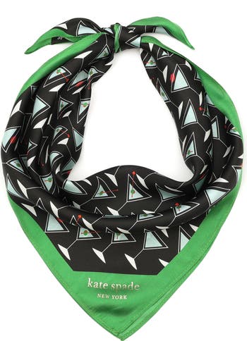 Kate Spade New York martini print silk bandana | Nordstrom